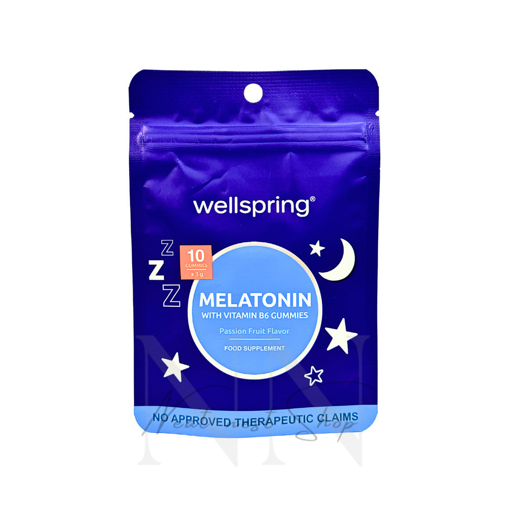 Wellspring Melatonin With Vitamin B6 Gummies Pouch 10gums by Natasha co ...
