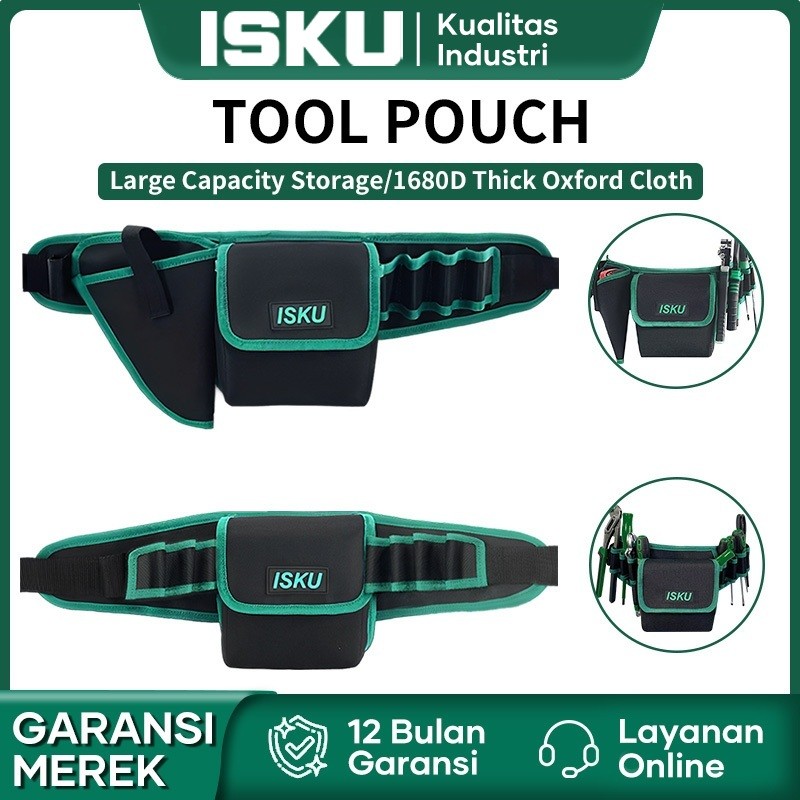MESIN ISKU Tool Waist Bag 7 Slots Tool Bag Waist/Drilling Machine Bag ...
