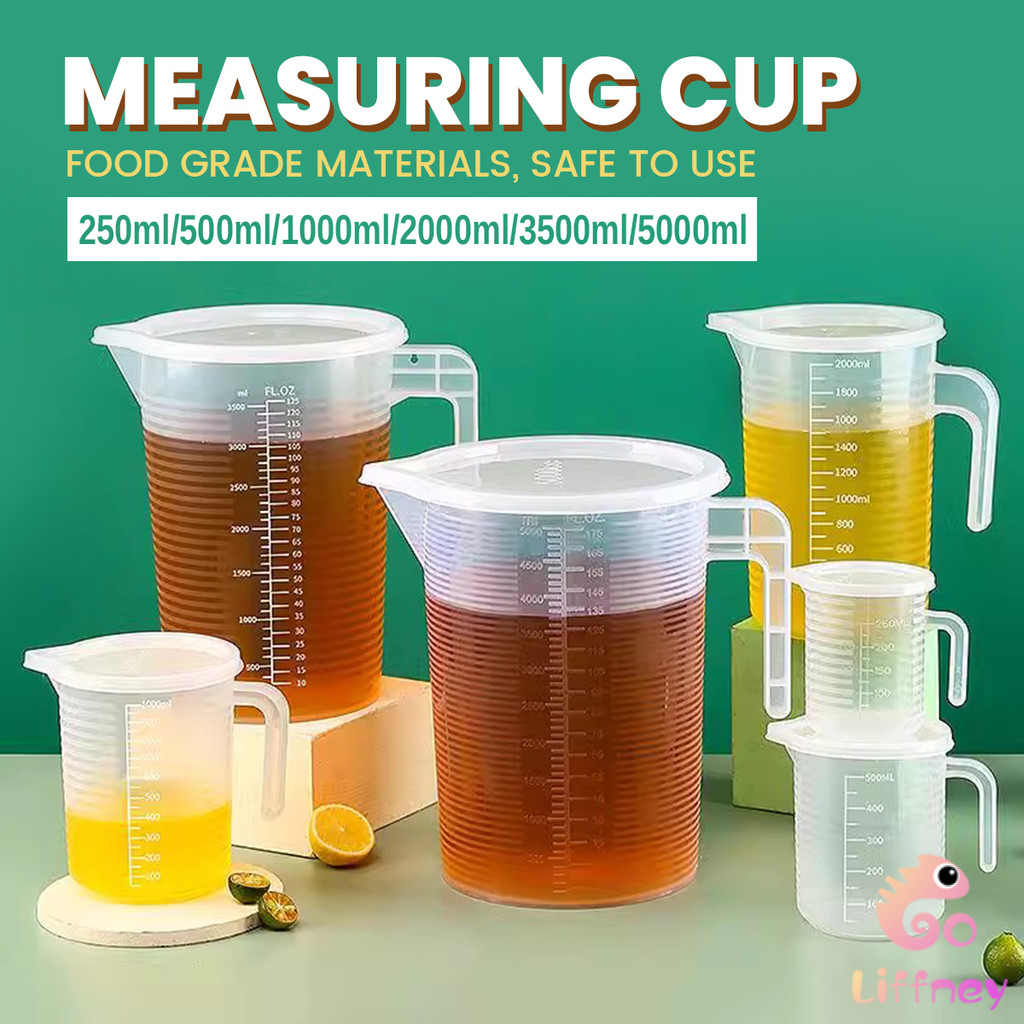 LFN Clear Plastic Measuring Cup Pitcher Liquid Measure Jug Cup ...