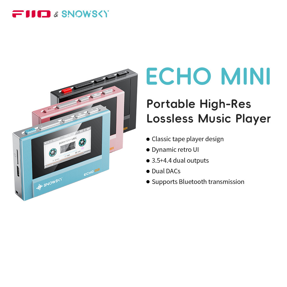 SnowSky FiiO Echo Mini HiFi Bluetooth MP3 Pure Music Player 15Hours Playback 3.5mm/4.4mm ...