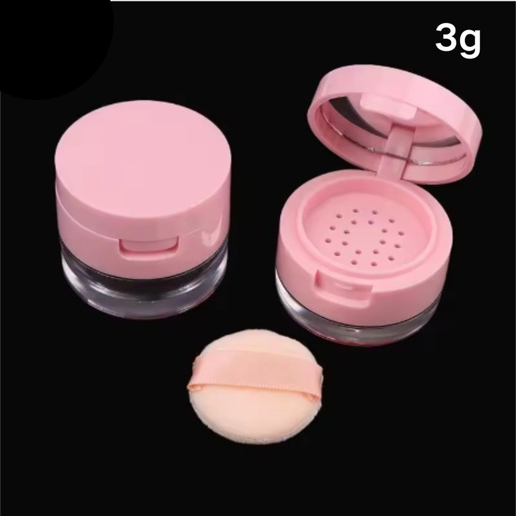3g portable loose powder container, with a makeup sieve and a loose can ...
