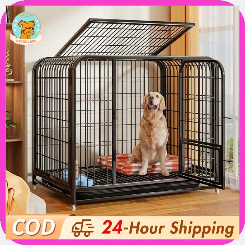 Dog(ic*Cage>jz[With`u;Poop&Tray&Large&Stainless&Dog&Cage Mobile ...