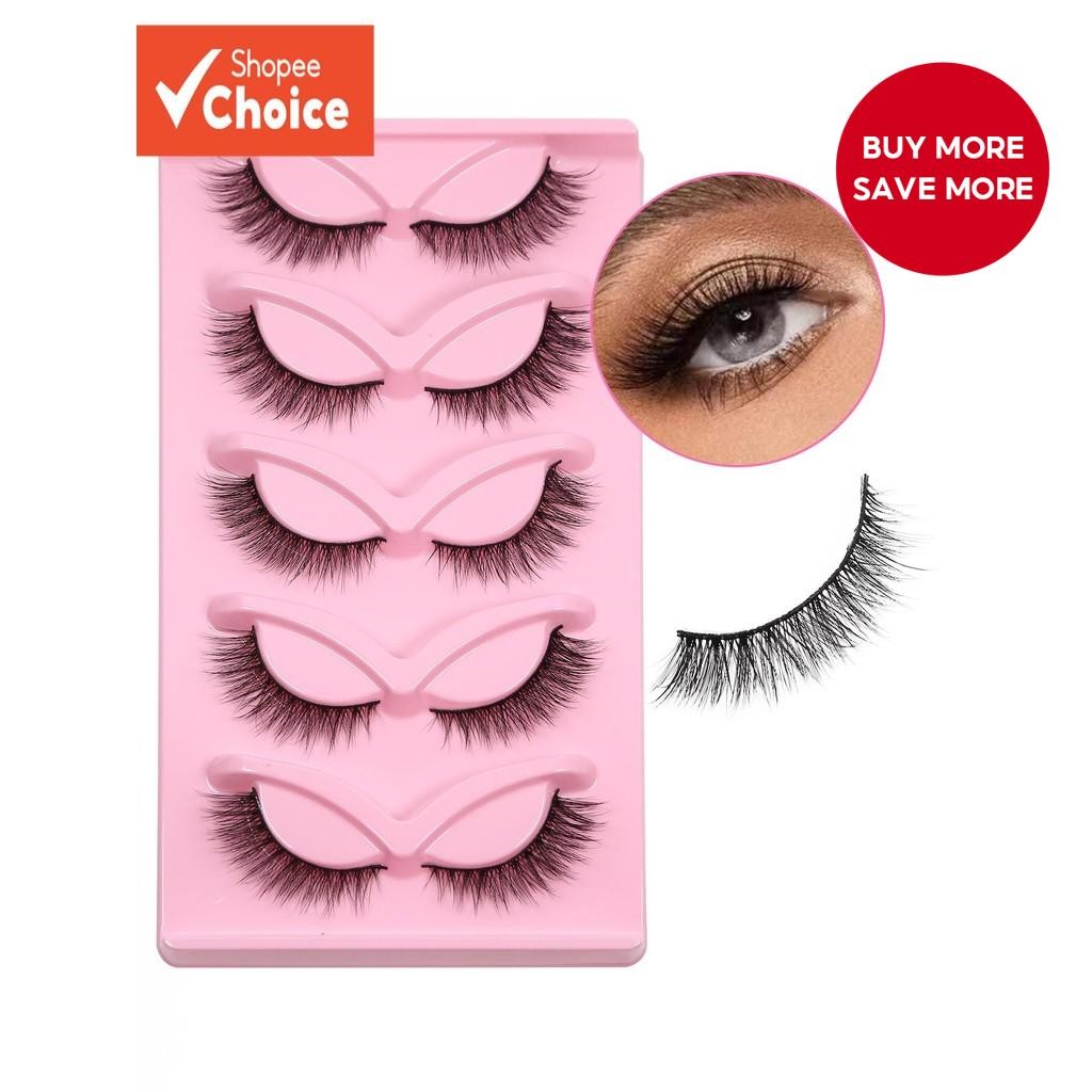 5 Pairs 3D Cross Style Long False Eyelashes Dense, Eye Enhancing ...
