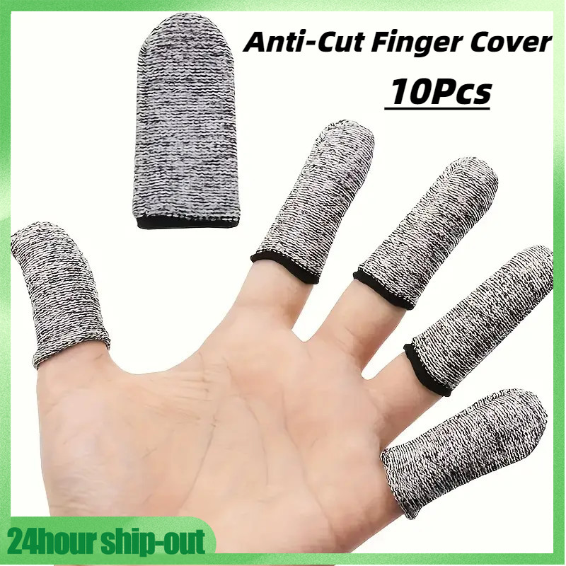 10Pcs Anti-Cut Finger Cover Finger Gloves Kitchen Carving Anti-scratch ...