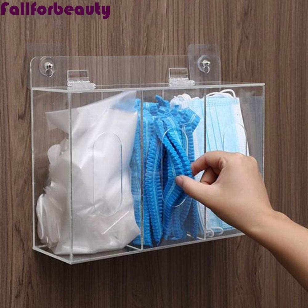 FALLFORBEAUTY Acrylic Glove Holder, 1/2/3 Grids Wall Mounted Glove ...