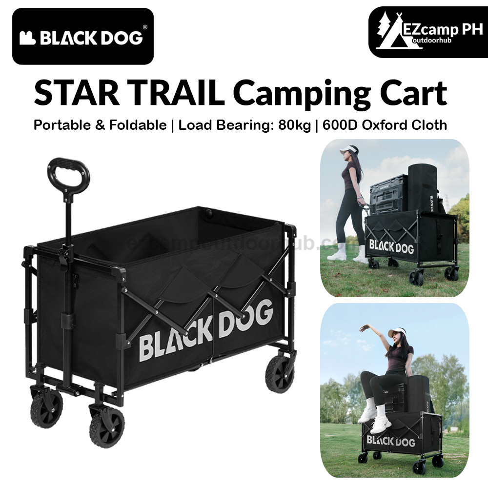 Blackdog STAR TRAIL Camping Cart Hand Pull Multipurpose Retractable ...