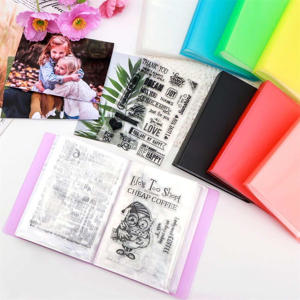 A6 Sticker Photo Storage Album Stamp Cutting Dies Storage Book ...