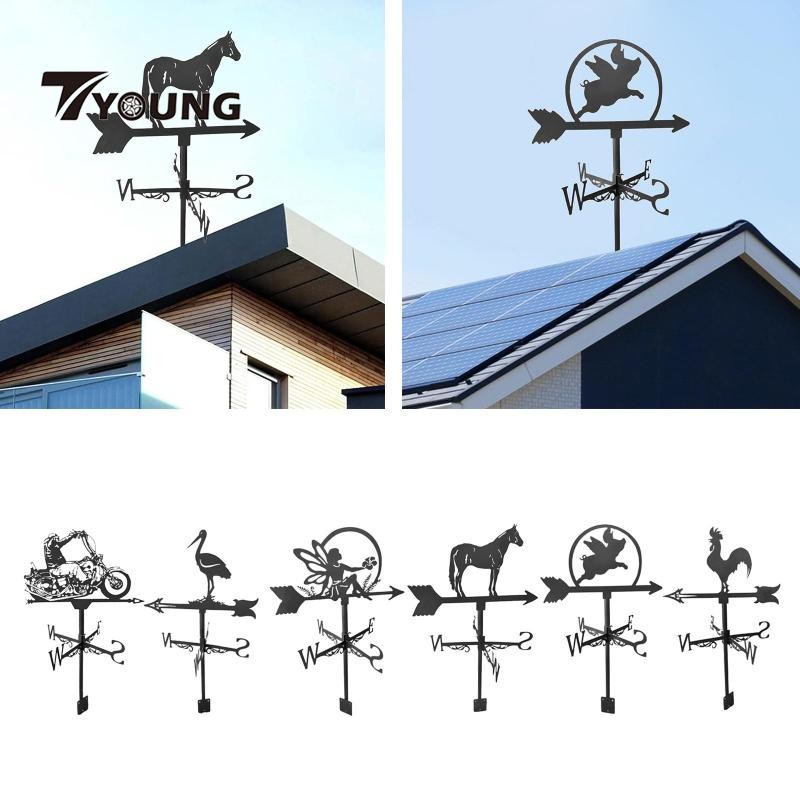 [Available] Iron Weather Vane Figure Practical Wind Direction Farm ...
