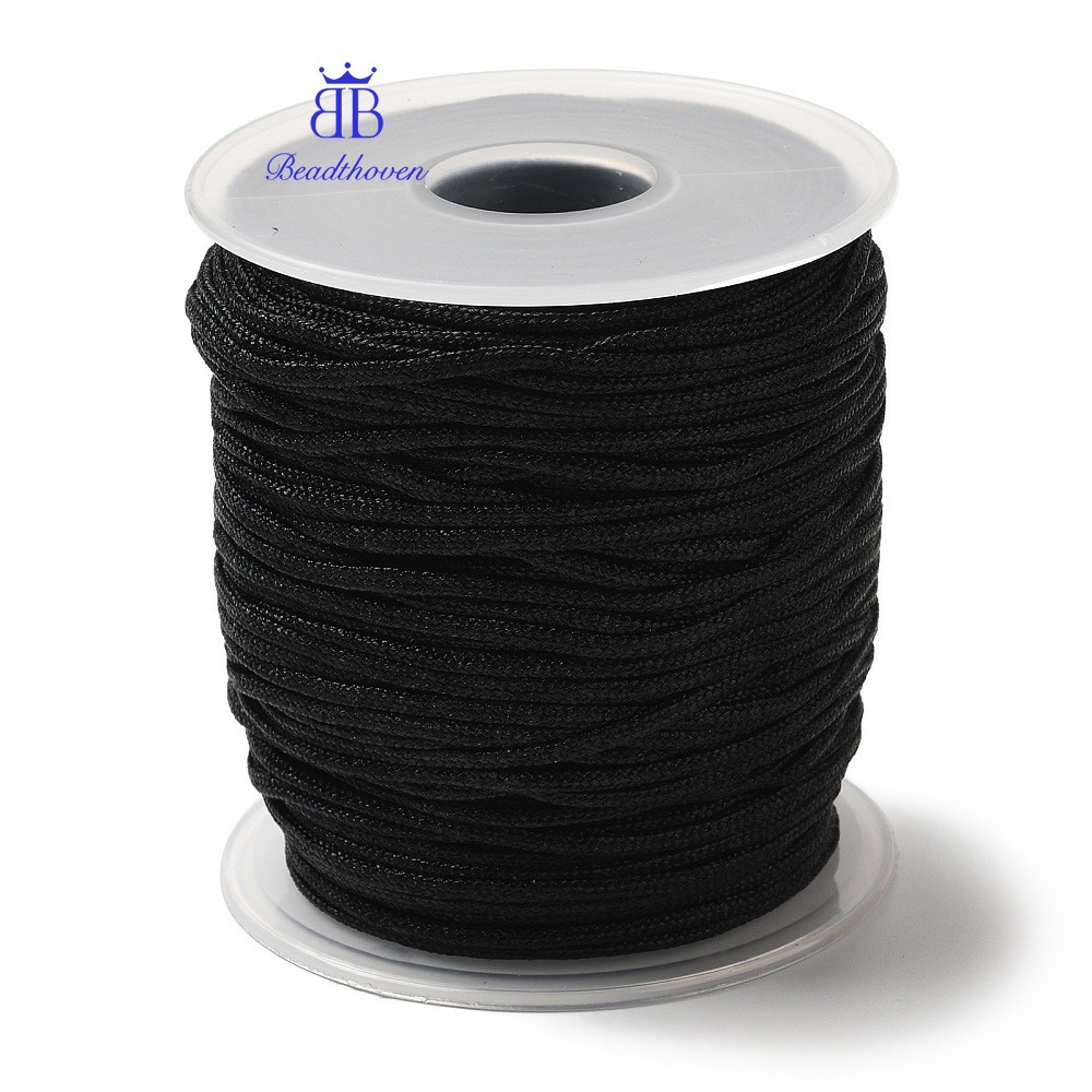 1Roll Nylon Thread Round Black 2mm in diameter about 71.08 yards(65m ...