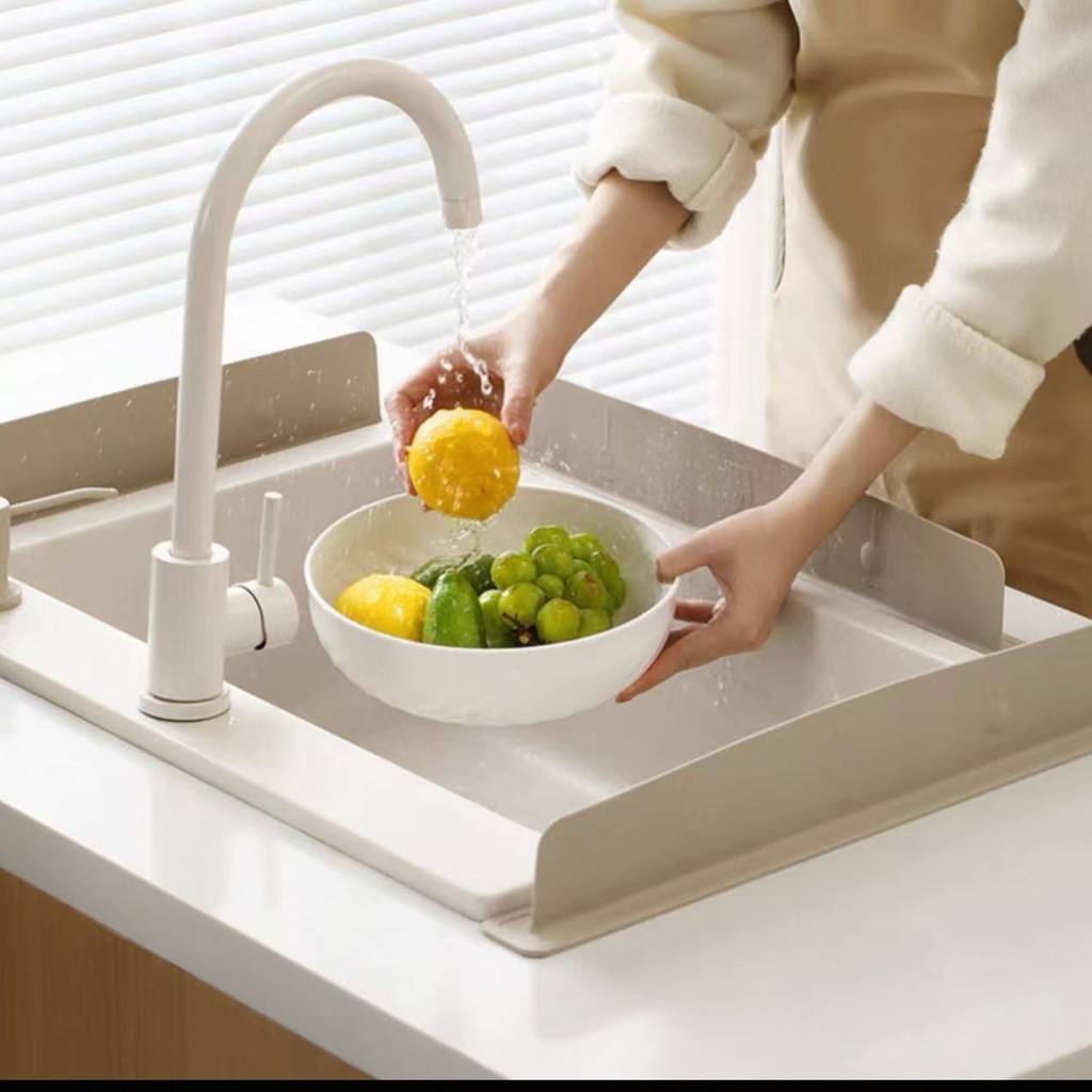 Sink Splash Guard Integrated Suction Cup Sink Water Blocking Plate ...
