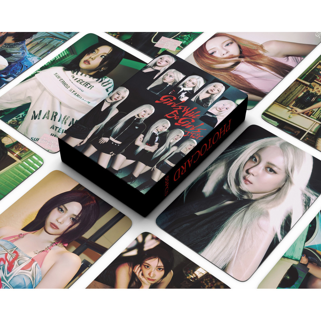 55pcs ITZY Girls Will Be Girls Lomo Cards 10th mini Album GOLD Imaginary Friend Algorhythm ...