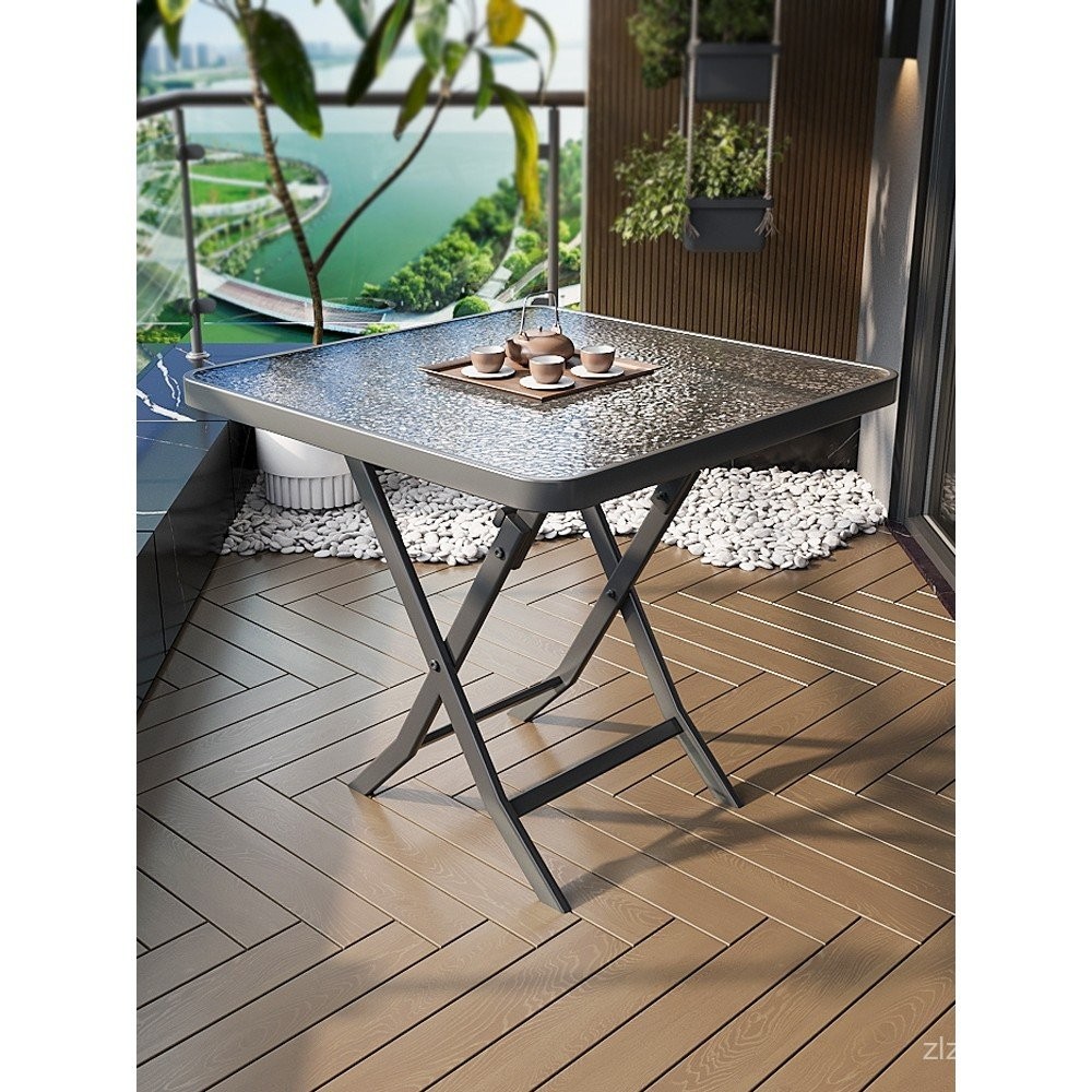 Folding Table Dining Table Home Simple Small Square Table Balcony ...