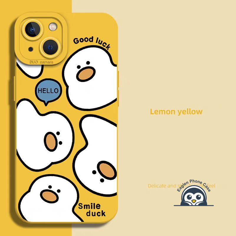 Cute White Duck Phone Case For iPhone 16E 16 Pro Max 15 14 Plus 13 12 ...
