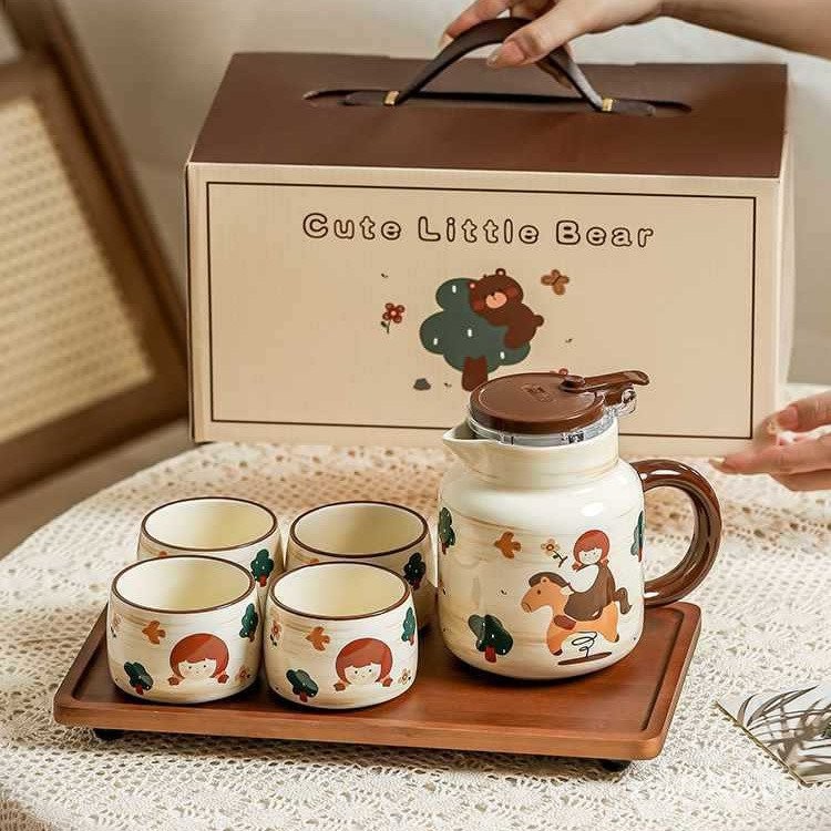 Housewarming Tea Set with Teacups and Teapot for Home Use New Model Tea ...