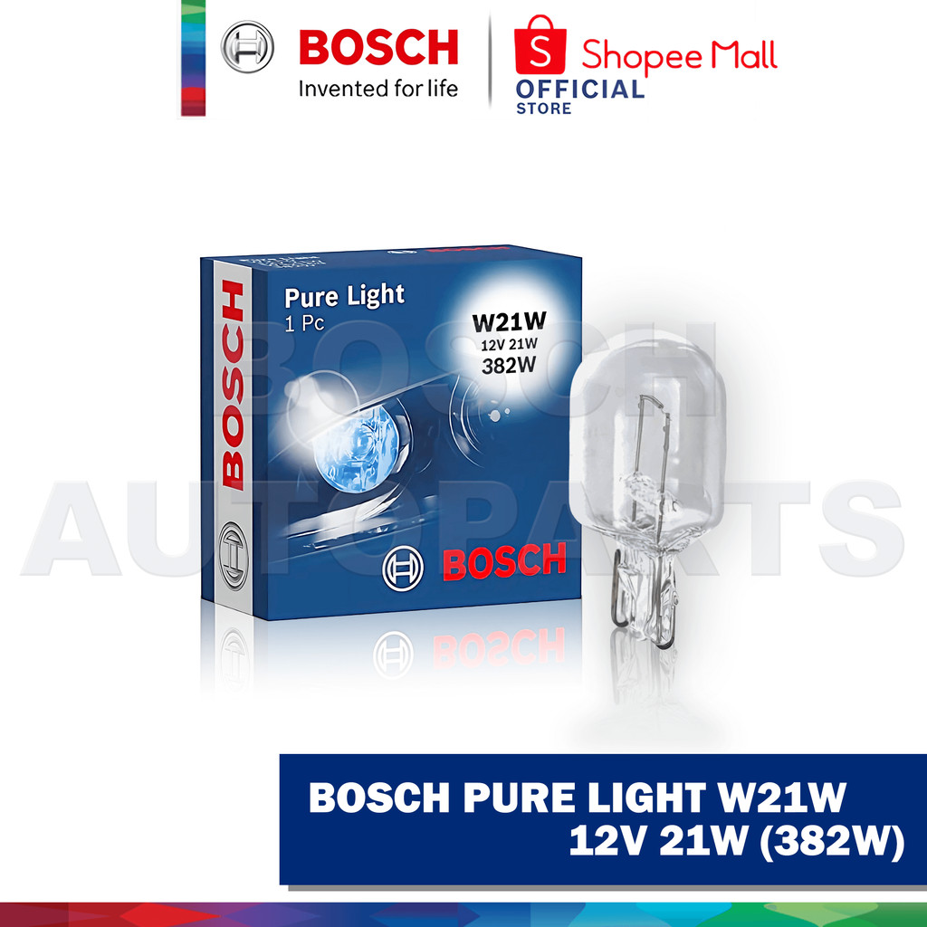Bosch Bulb Miniature Standard 12V 21W (W21W12V, 21W-382W) | Shopee ...