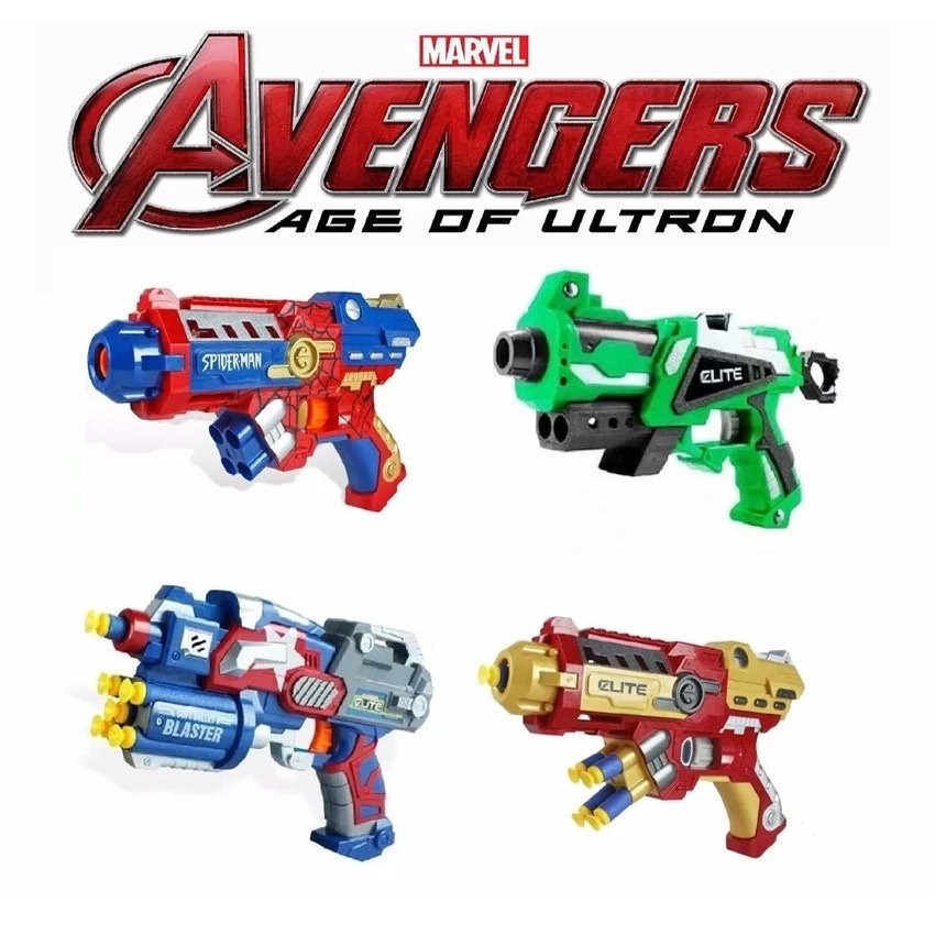 CTH# Avengers Soft Bullet Blaster Set | Iron Man/Spider-Man/Hulk Design ...