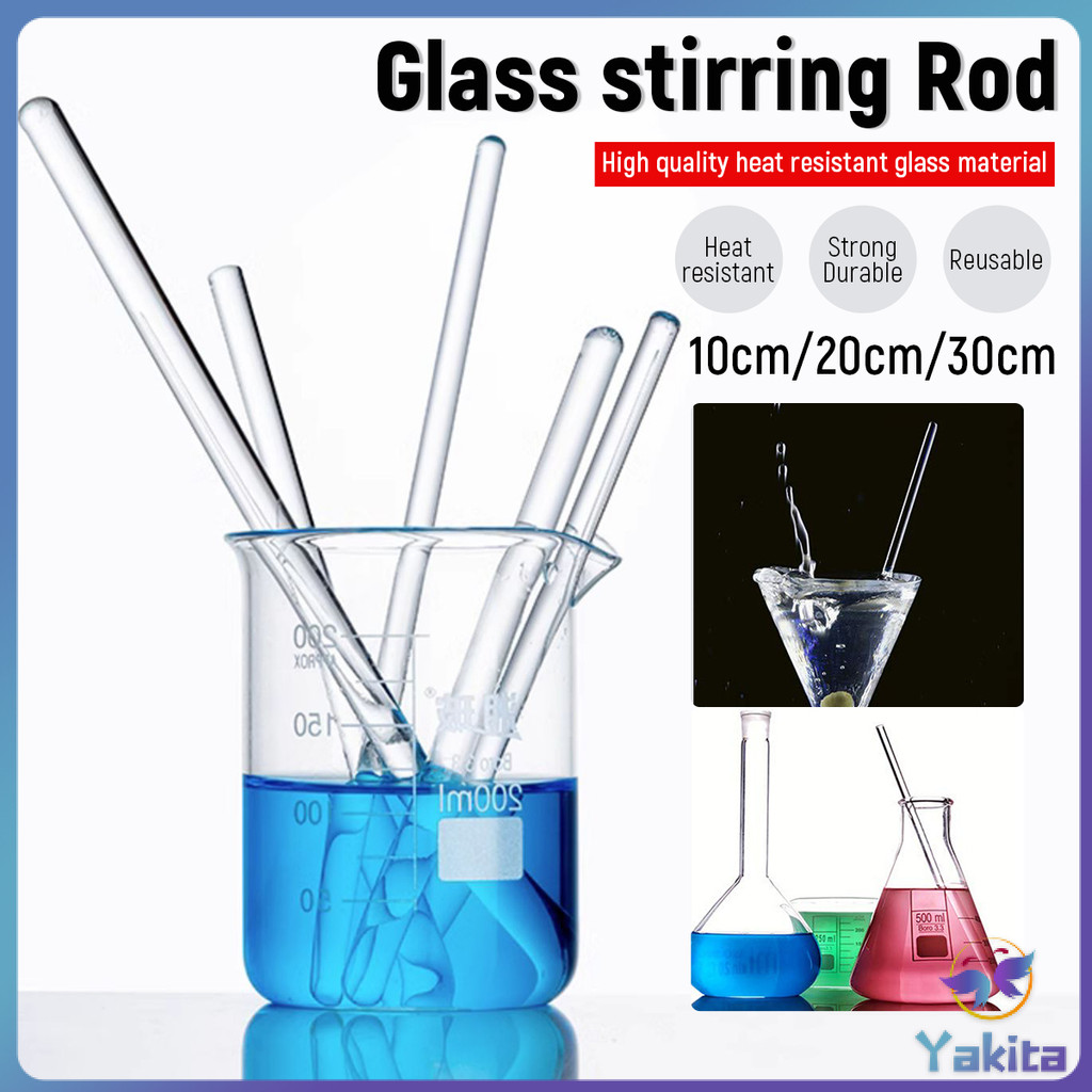 Yaki Glass Stirring Rod Laboratory tools 10cm 20cm 30cm for Science ...