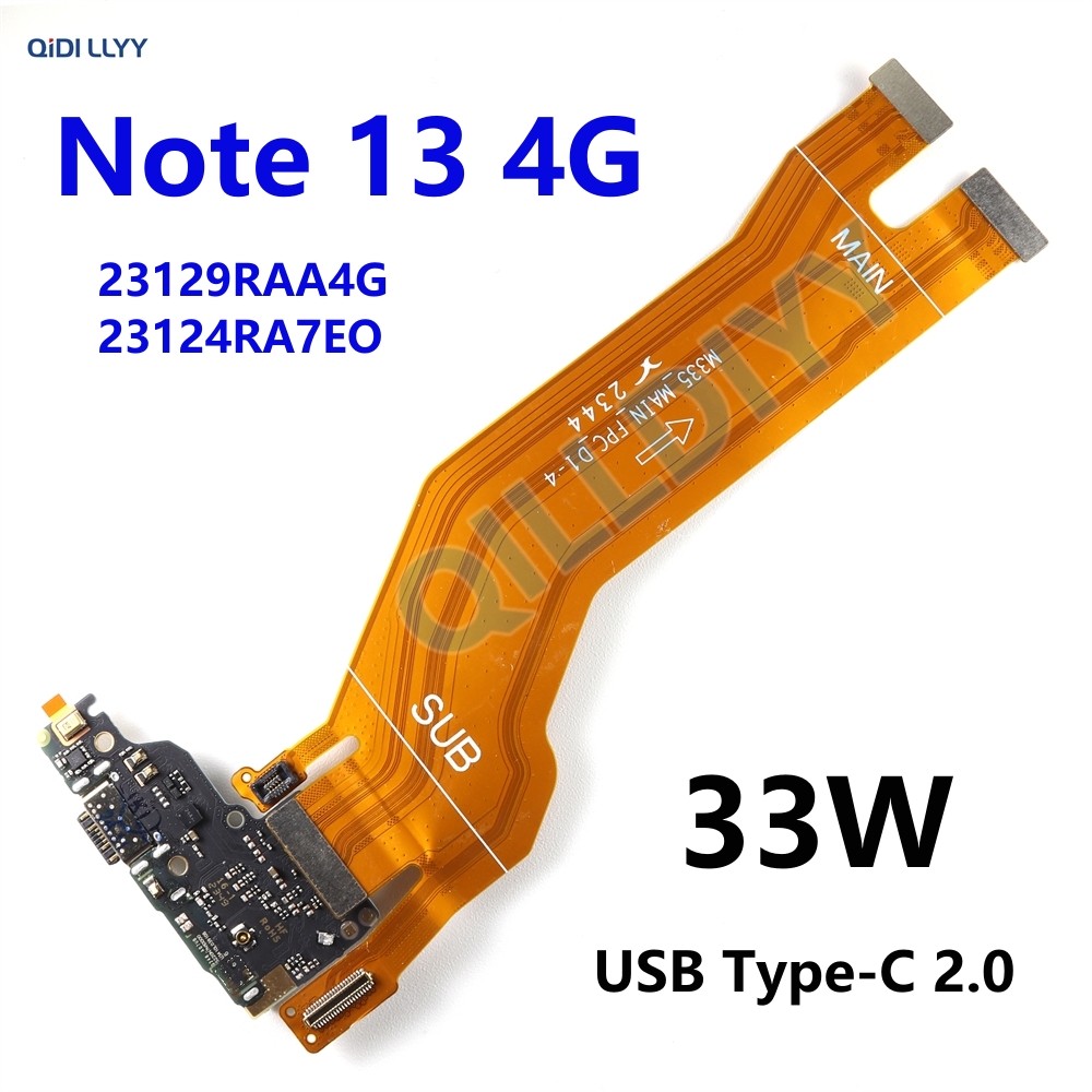 33W Fast Charger Main Charging Port Board For Xiaomi Redmi Note 13 4G ...