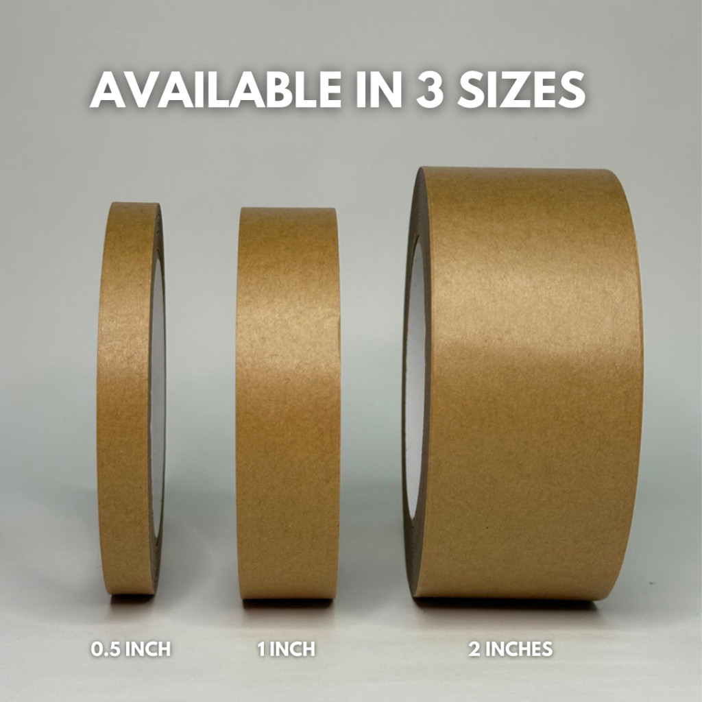 30M Kraft Matte WRITABLE Paper Tape Brown paper Tape gift packaging ...