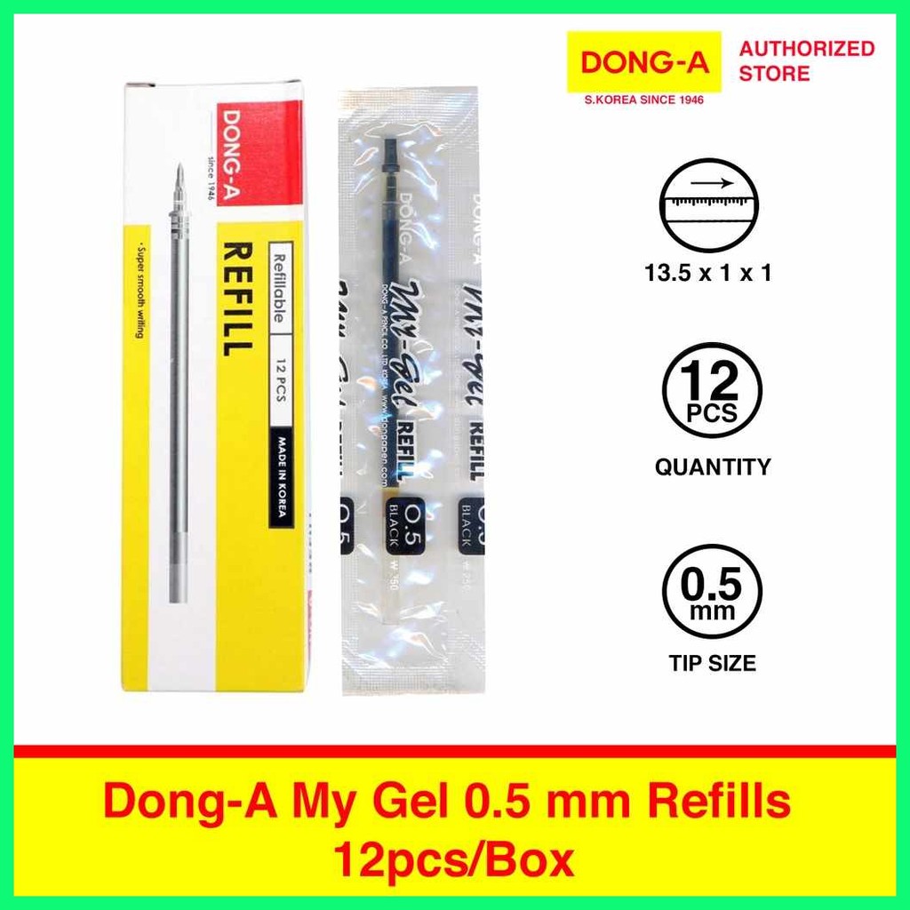 Dong-A#W-My;KS)Gel/T$0.5^r%mm_u%Refills_U%12pcs/Box | Shopee Philippines