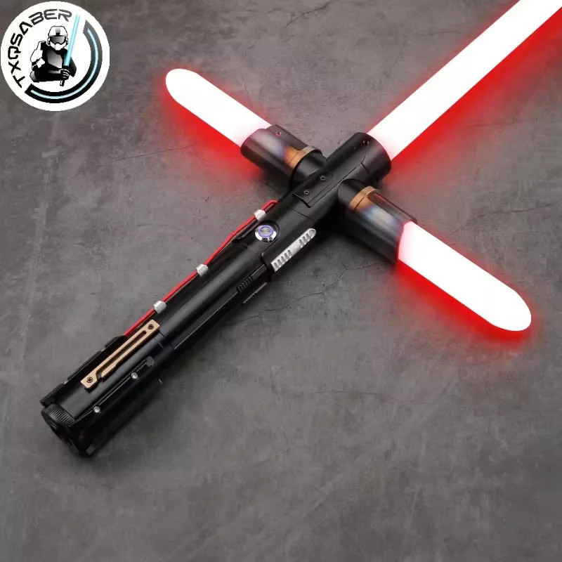 TXQSABER Kylo Ren SE Crossguard NeoPixel Lightsaber with 2 Side Blades ...