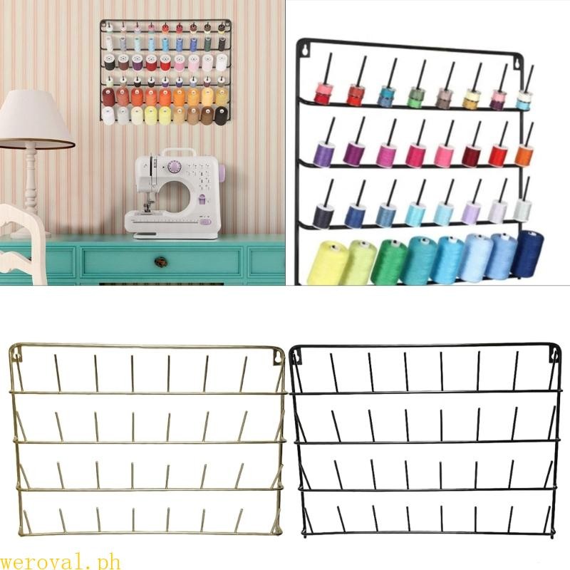 weroyal Space Saving Sewing Thread Rack Wall Mounted Metal Organizer ...