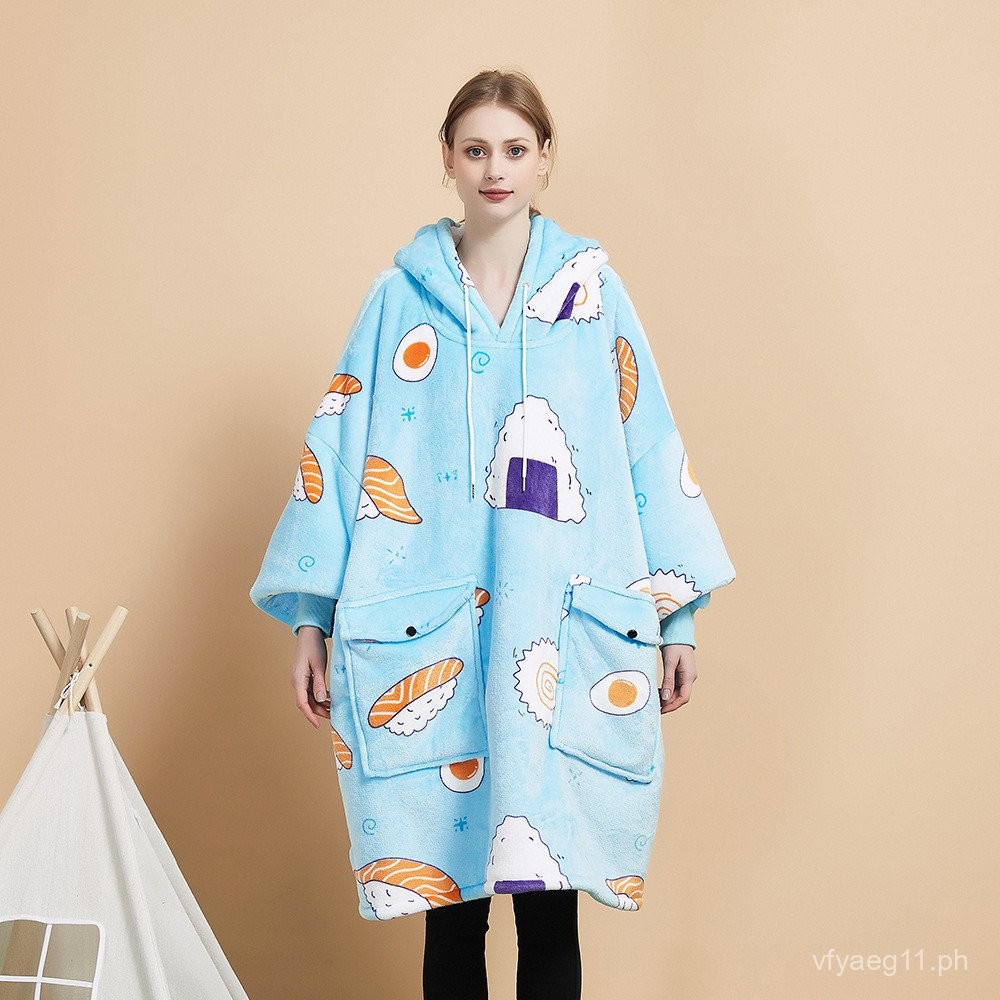 Factory Direct Supply Lazy Blanket Hooded Printed Home Leisure Lazy ...