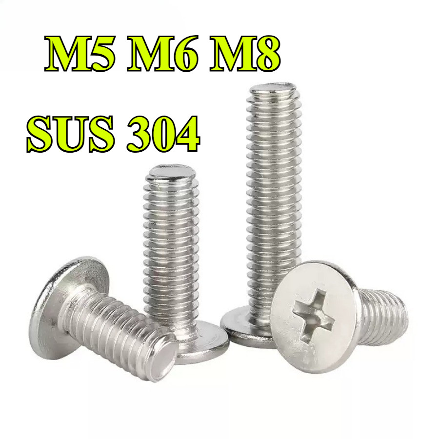 [Quick Shipment] 304 Stainless Steel Phillips Flat Head Screw Large ...