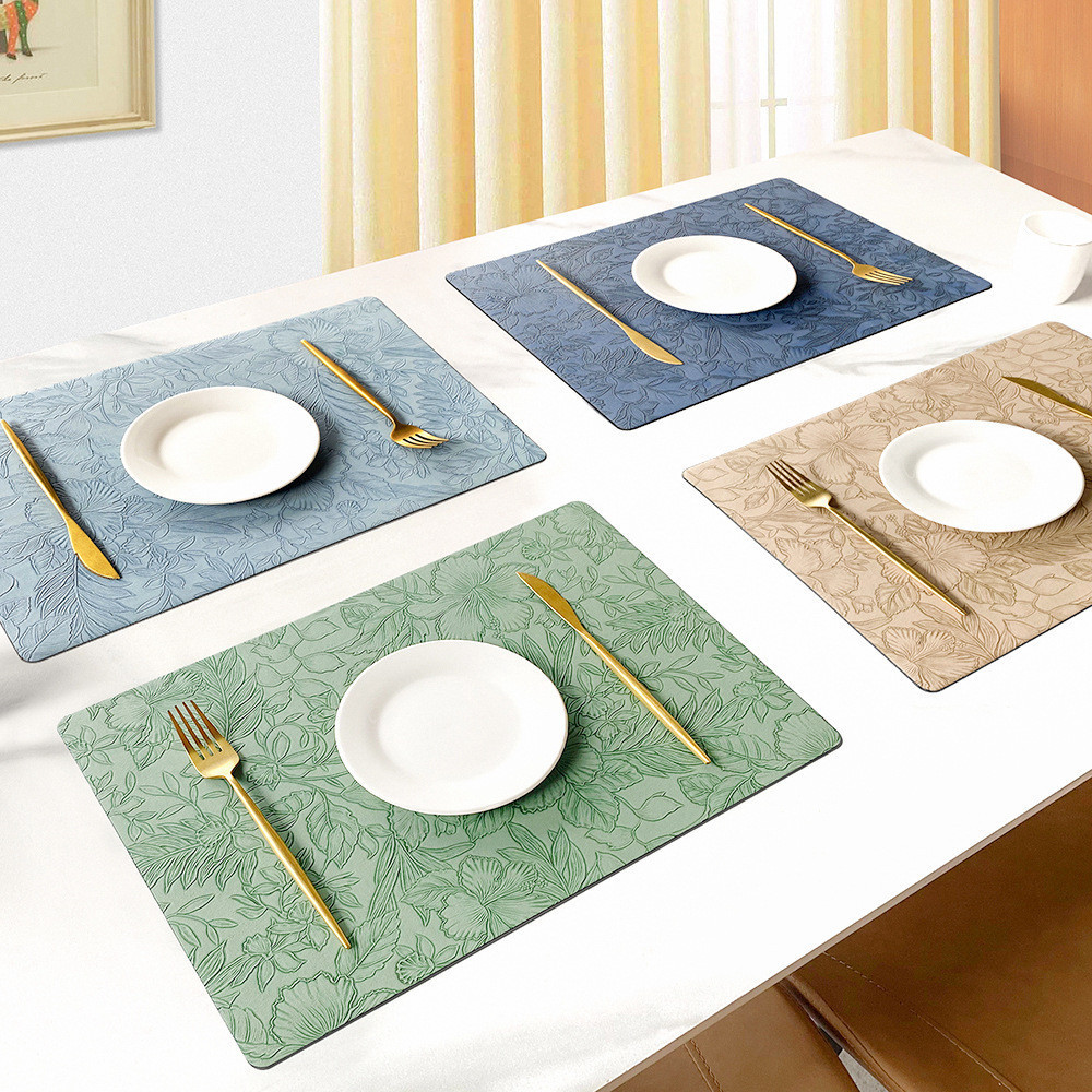 1pcs PU Leather Placemats Waterproof Dual-Sided Place Mats Table Mats ...