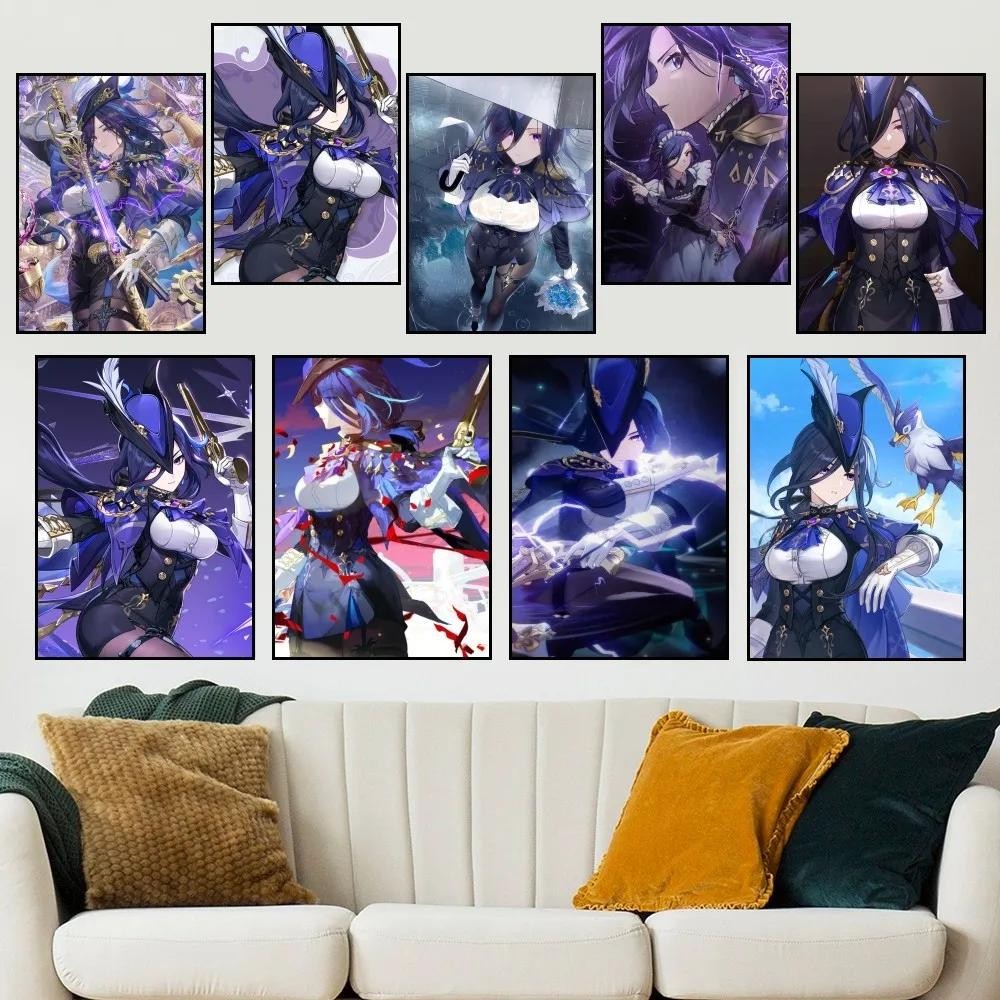 Genshin Impact Clorinde P Poster Small Prints Room Wall Sticker Wall ...