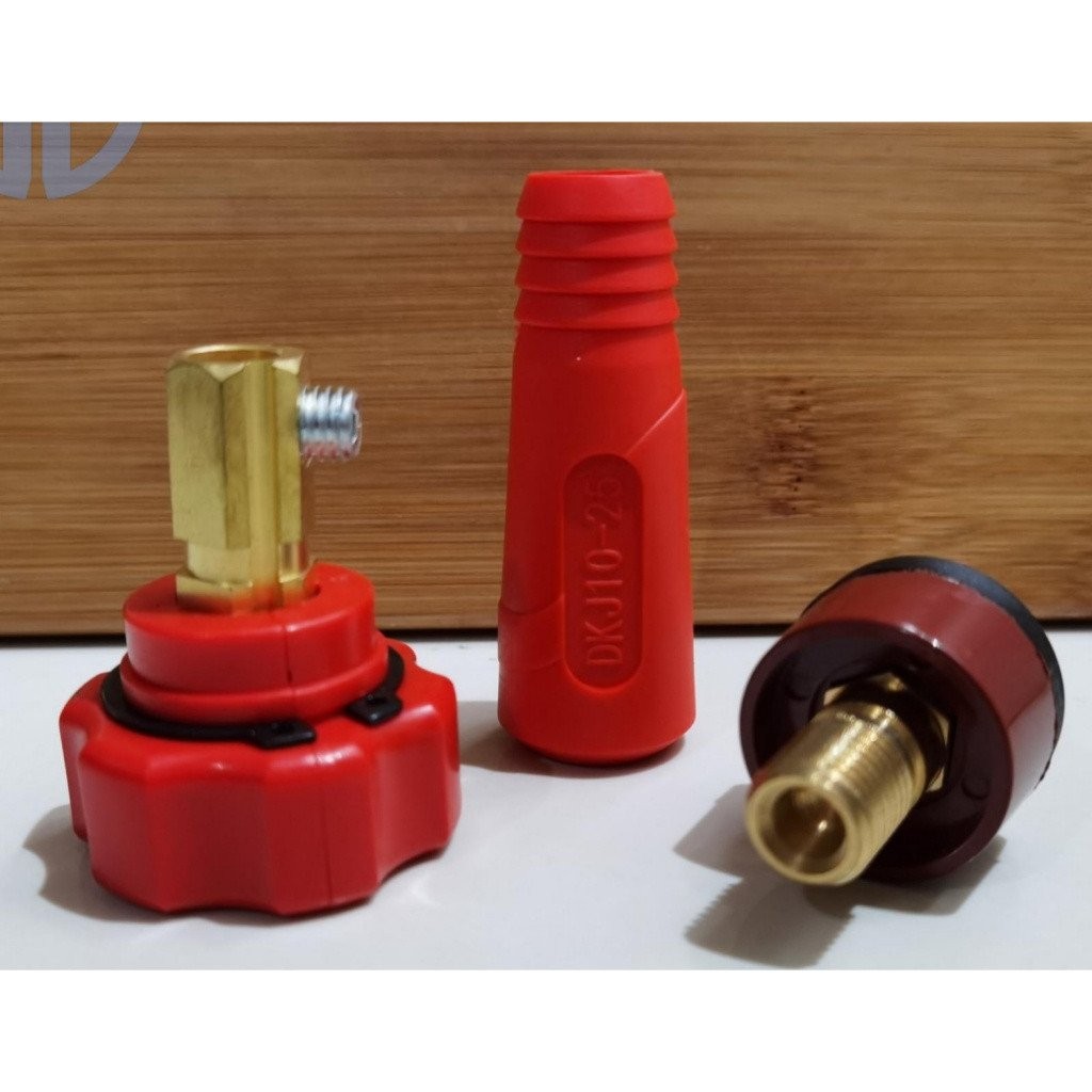 Standard Welded Cable Connector Threaded Plug and Socket Set DKJ 10-25 250A Welding Machine ...