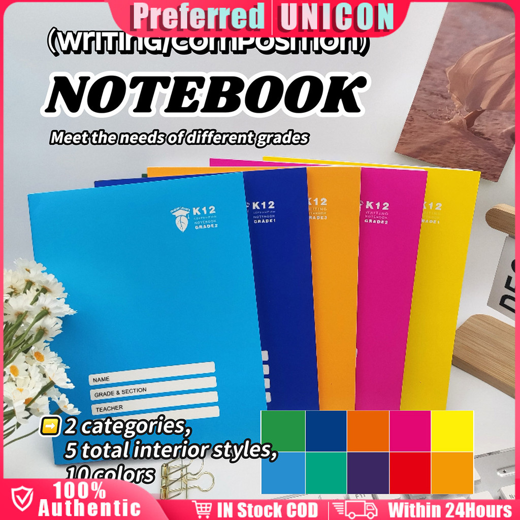 10pcs k12 Notebook for Grade 1-3 School Supplies Composition Writing ...