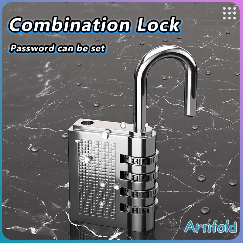 AF Resettable 4 Digit Number Combination Padlock Suitable for School ...