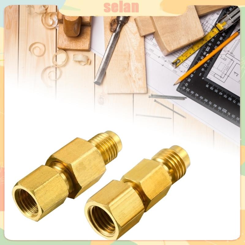 SEL 2 Pieces 6015 R134A Brass Refrigerant Tank Adapter to R12 Fitting ...
