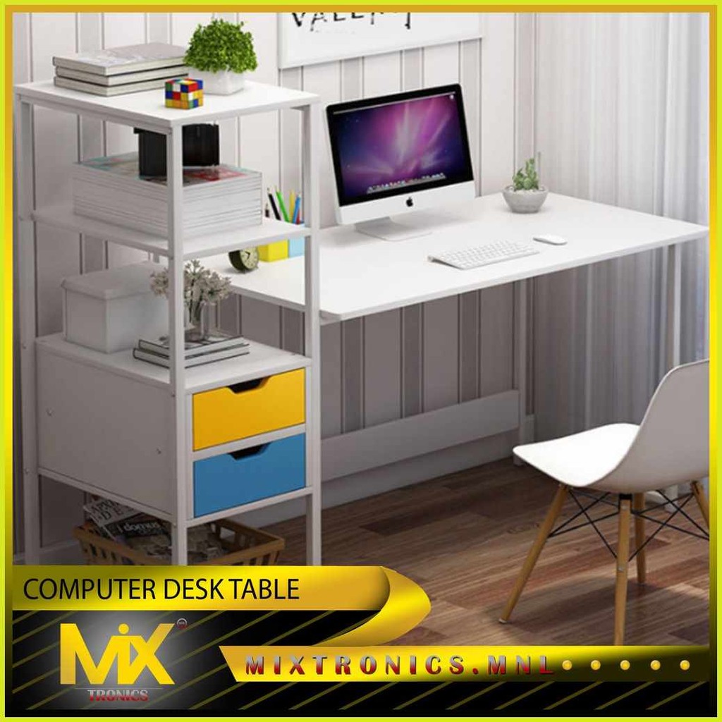 Mixtronics.mnl+u>#06`oS|Office^x/Table$S/with$C/4$Y/Tier$O/Bookshelf$Y/and Mini Cabinets ...