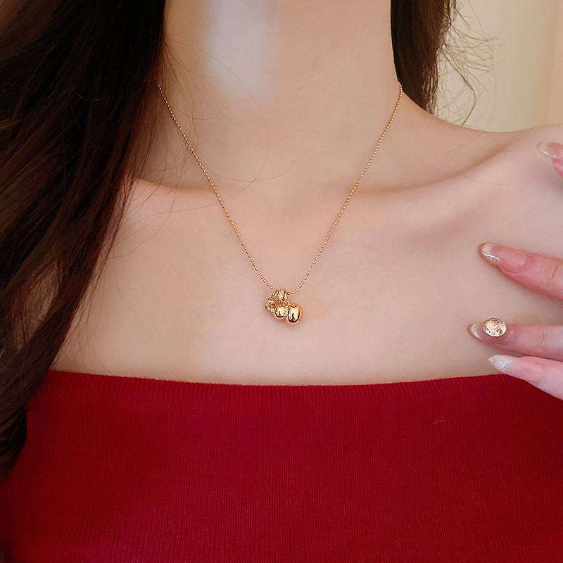 [DREJEW]Gold electroplated ring chain gourd necklace fashion commuter ...