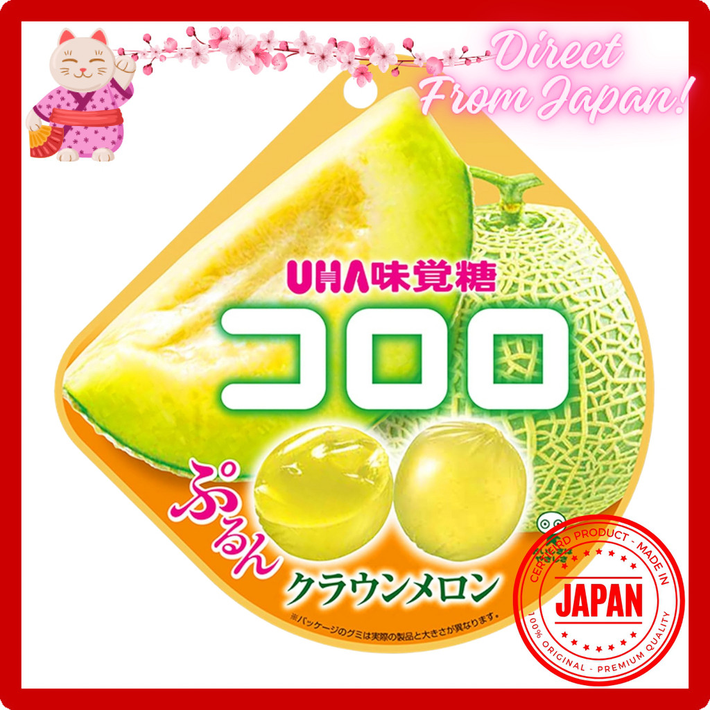 UHA MIKAKUTO Kororo Fruit Candy Variety Pack 6 Bags (Shimizu White Peach & Crown Melon) [Direct ...