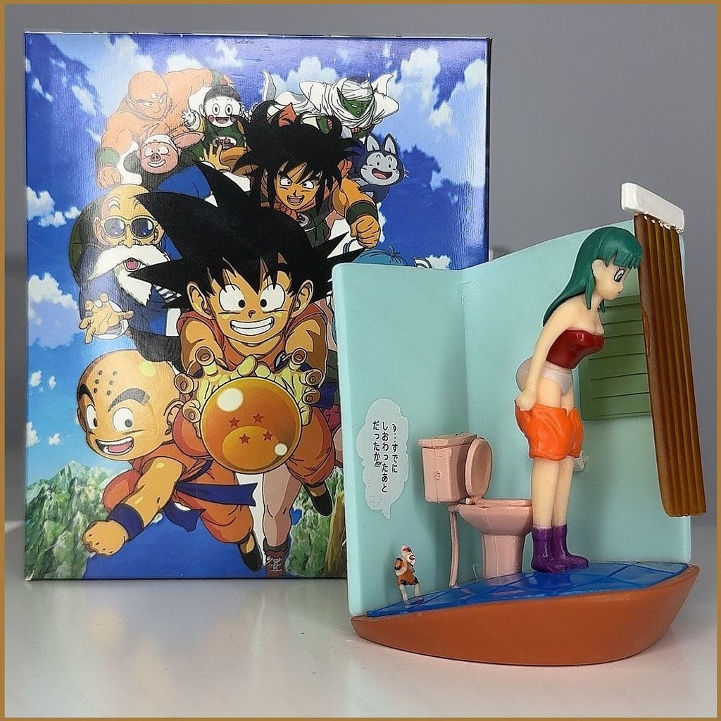 Sta5 Dragon Ball Action Figure Green hair Bulma Go to the toilet daring ...