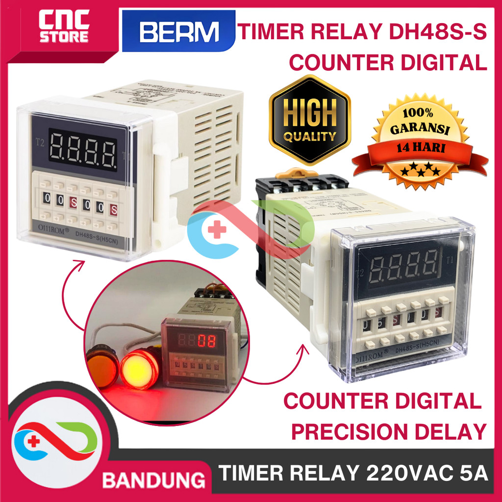 Timer DH48S-S Relay Twin Counter Digital Precision Delay Time PD37 - 220VAC | Shopee Philippines