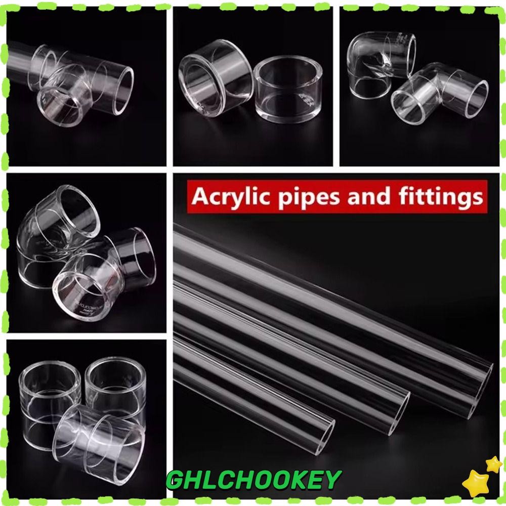 GHLCHOOKEY Acrylic Pipe Fittings, 90 Degree Elbow Tank Tee Way Joints ...