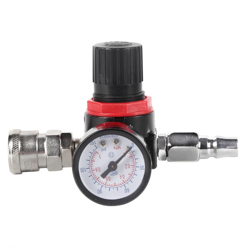 Air Pressure Regulator Gauge Regulating Valve Compressor Spray Gun Hvlp ...