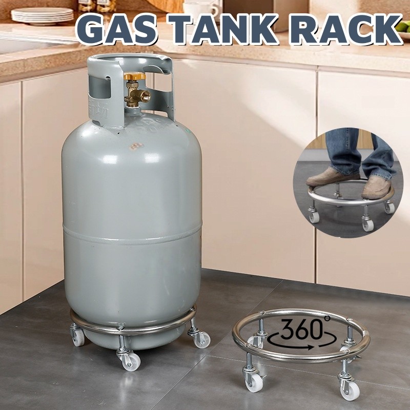 Moveable Gas Cylinder Rack LPG Tank Roller Stand Propane Cylinder Stand ...