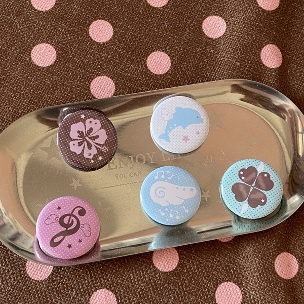 5pcs set Angel Wings Pink Brown Musical Note Badge Bag Decoration ...