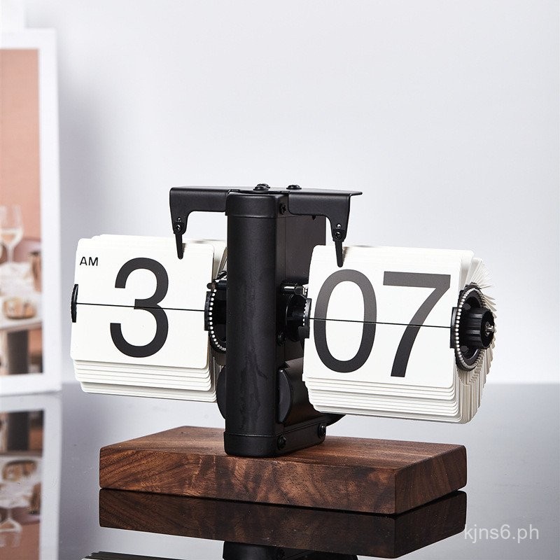 Miaoke New Model Solid Wood Retro Mechanical Flip Clock Home Desktop ...