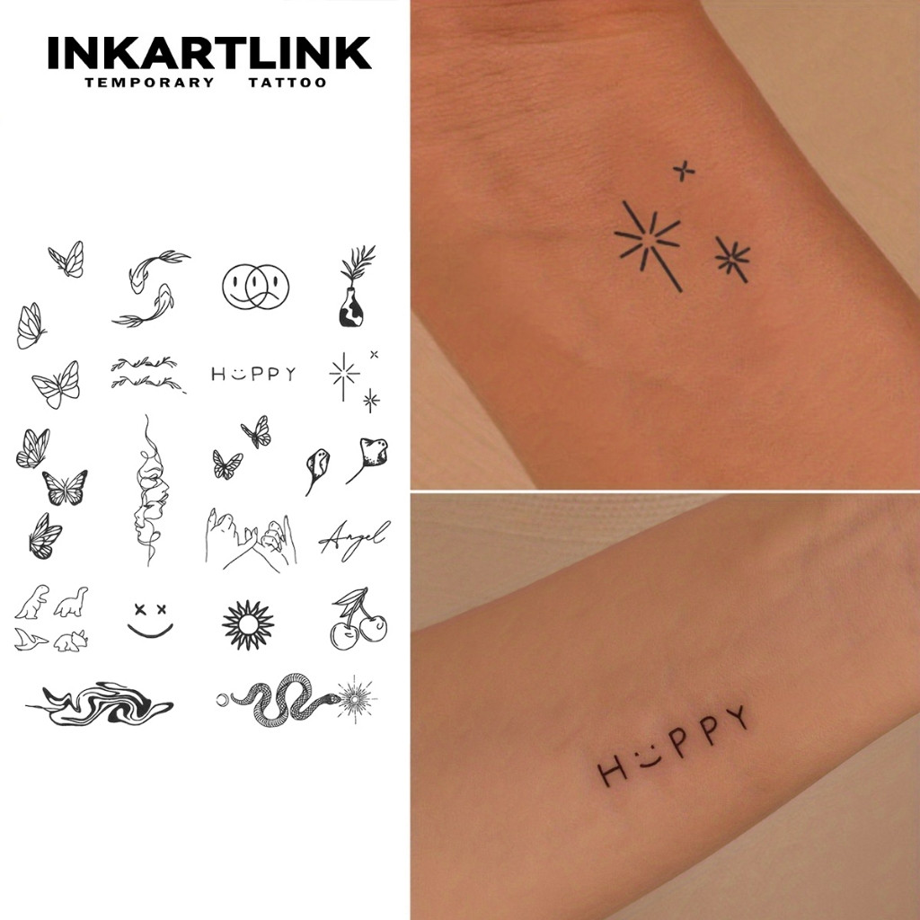 Mini pattern temporary tattoo stickers, waterproof long-lasting magic ...