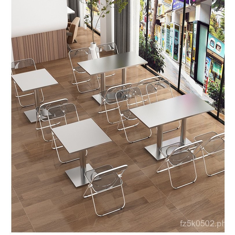 Fast Food Folding Rectangle WK4H Industrial Style Table for Milk Tea ...