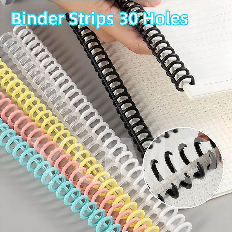 30 Holes PVC Ring Binder Comb Notebook Binding Strips，A4/A5 Loose-Leaf ...