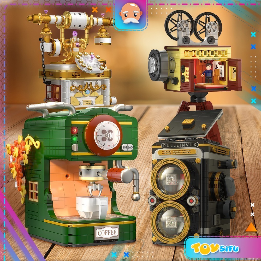 PopPin Block Moment Series Retro Classic Antique Camera Telephone ...