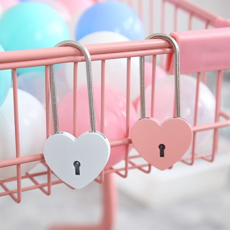 Japanese Cute Girl Heart Padlock Couple Concentric Lock Creative Love ...