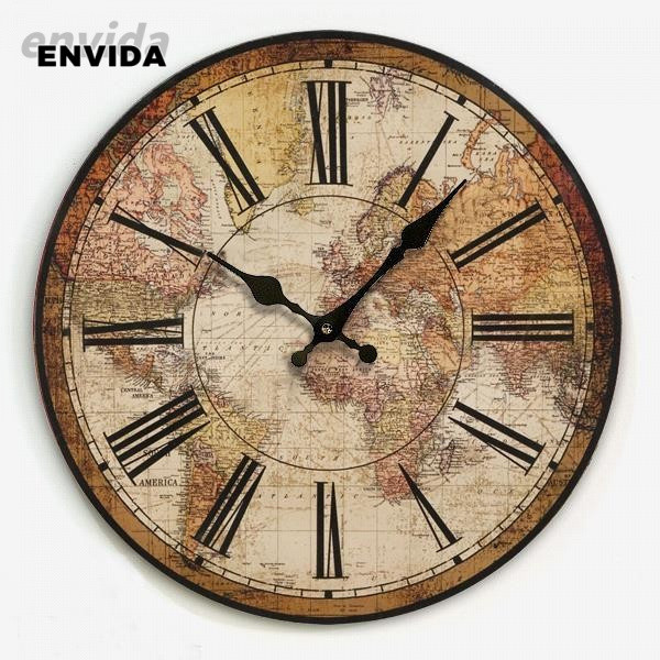 American Country Retro Wall Clock Stylish And Creative Living Room ...